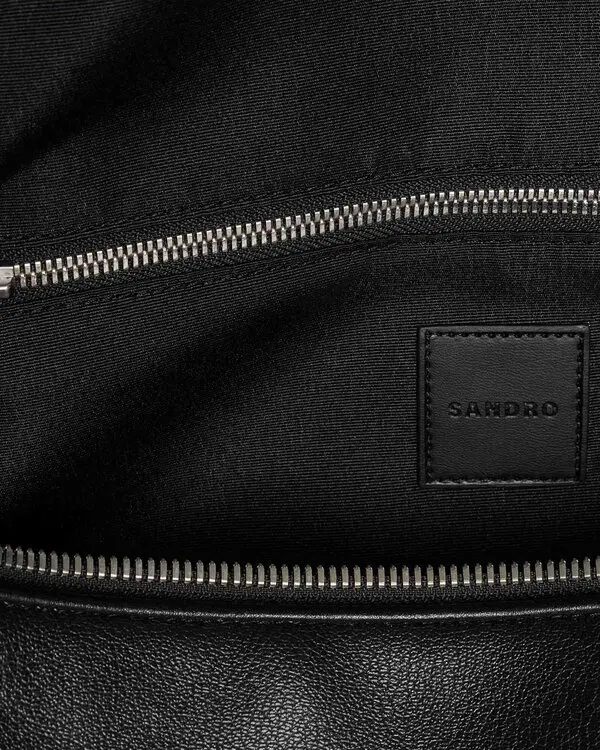 Sandro Leather Weekender Bag