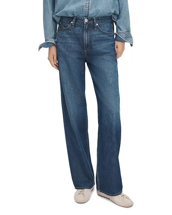 Rag & Bone Ftwt Logan High Rise Wide Leg Jeans - Harbor