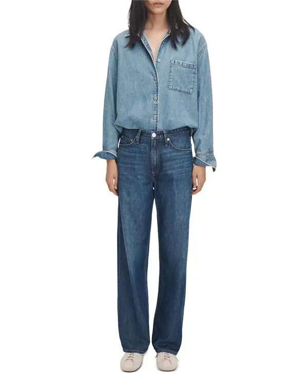 Rag & Bone Ftwt Logan High Rise Wide Leg Jeans