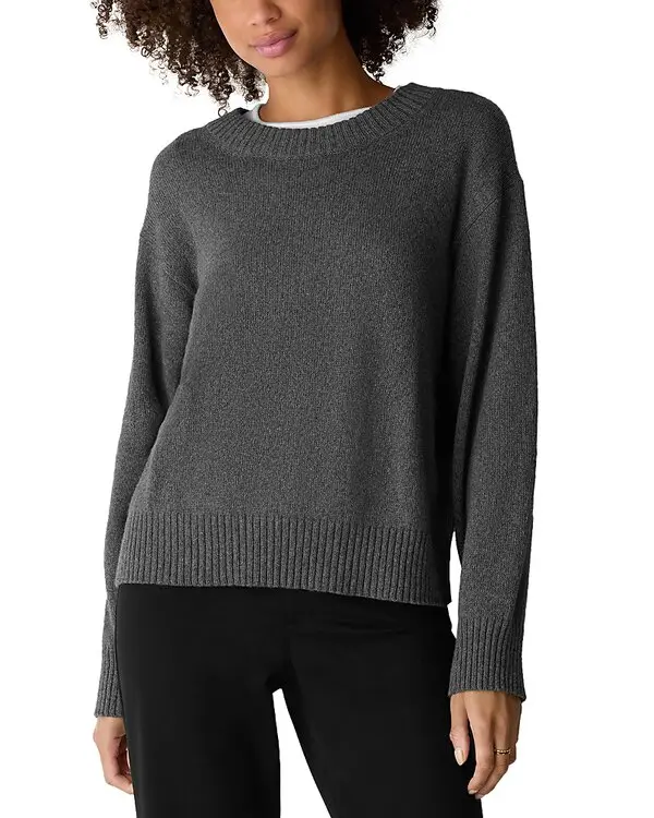 Eileen Fisher Cotton & Cashmere Crewneck Sweater