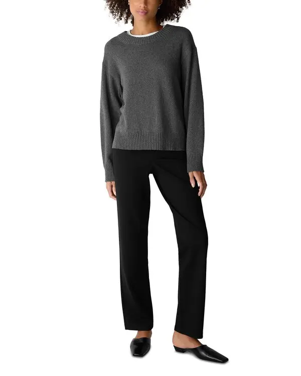 Eileen Fisher Cotton & Cashmere Crewneck Sweater