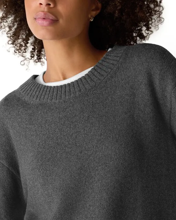 Eileen Fisher Cotton & Cashmere Crewneck Sweater