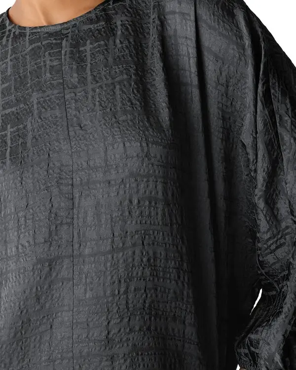 Eileen Fisher Silk Jacquard Dolman Sleeve Top