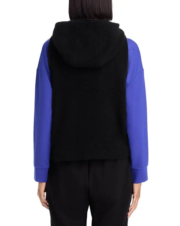 Eileen Fisher Boucle Hooded Vest