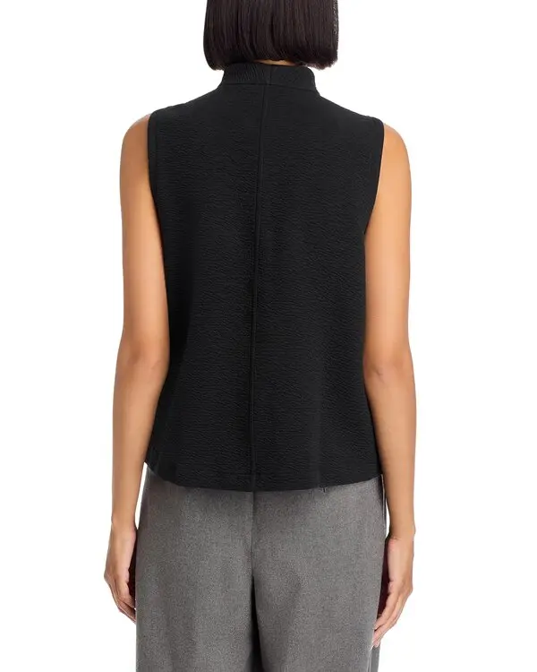 Eileen Fisher Textured High Collar Vest