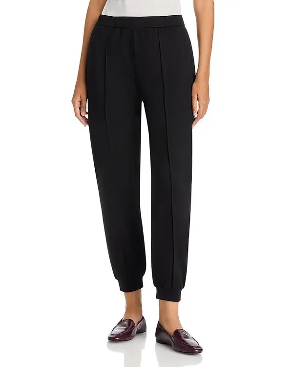 Eileen Fisher Lightweight Ponte Ankle Jogger Pants - Black