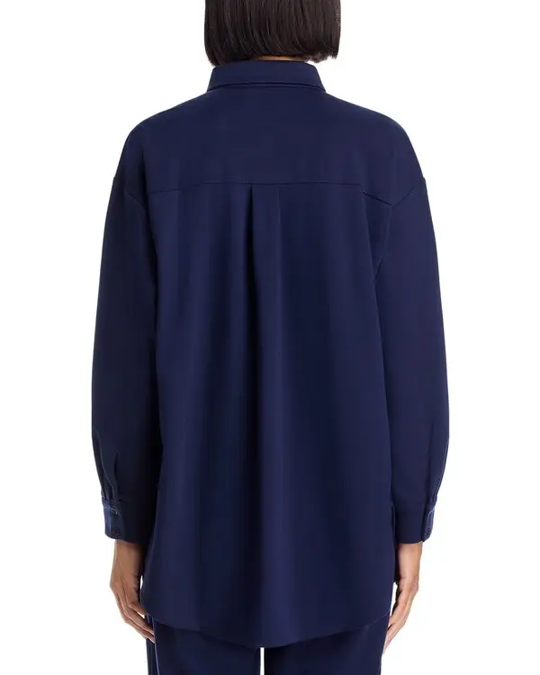 Eileen Fisher Lightweight Ponte Classic Collar Long Shirt