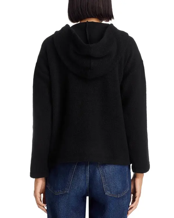 Eileen Fisher Boucle Hooded Boxy Jacket