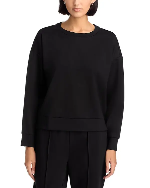 Eileen Fisher Lightweight Ponte Boxy Top - Black