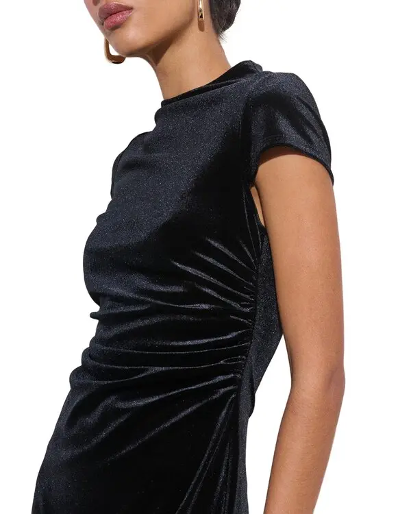 NOBODY'S CHILD Manon Lace Trim Midi Dress