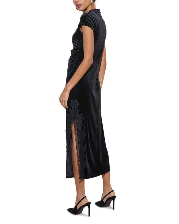 NOBODY'S CHILD Manon Lace Trim Midi Dress