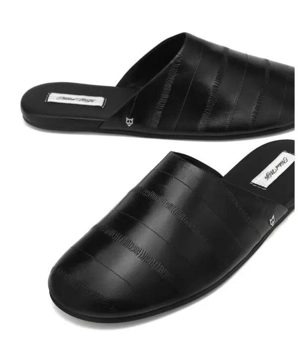 NAKED WOLFE Bessette Leather Mules - Black