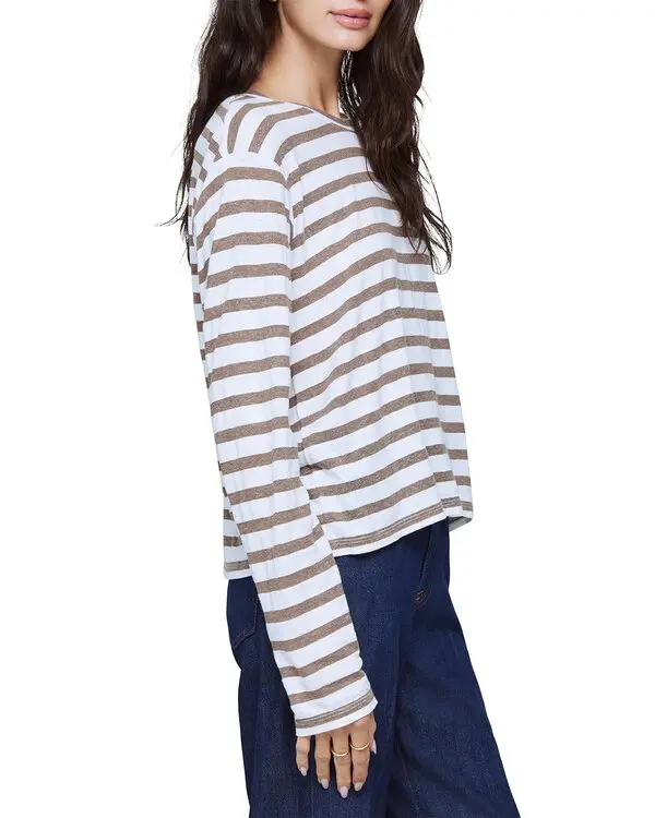 Splendid Louisa Lurex Stripe Long Sleeve Tee