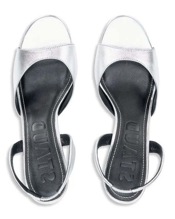 Staud Brigitte Metallic Leather Sandals