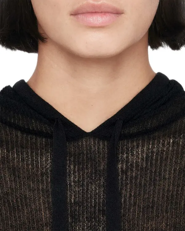 ALLSAINTS Pike Sheer Knit Hoodie