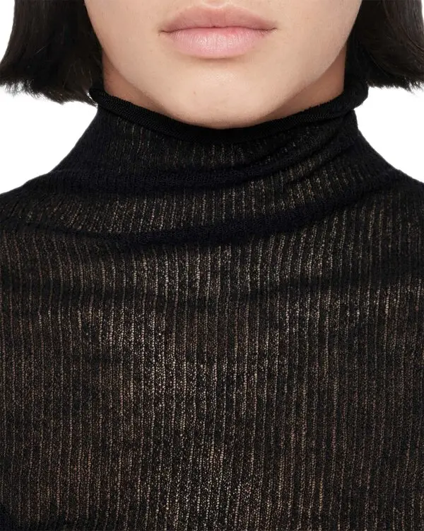 ALLSAINTS Pike Sheer Roll Neck Sweater