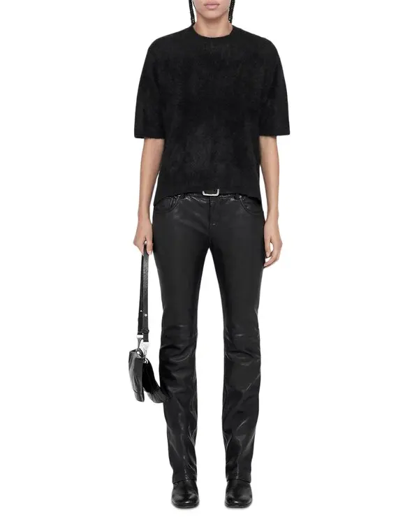 ALLSAINTS Ada Brushed Cashmere Tee - Black