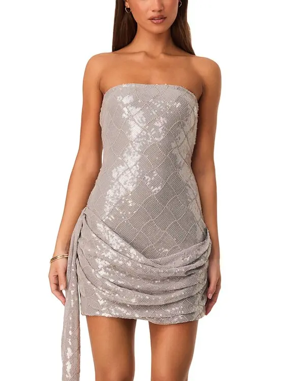 SNDYS. Zephyra Strapless Sequin Mini Dress