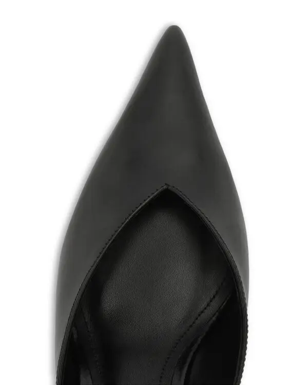 Schutz Siena Leather Wedge Mules - Black