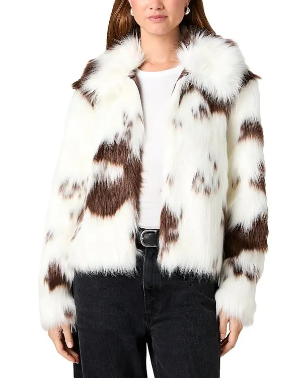 French Connection Faux Fur Collared Jacket