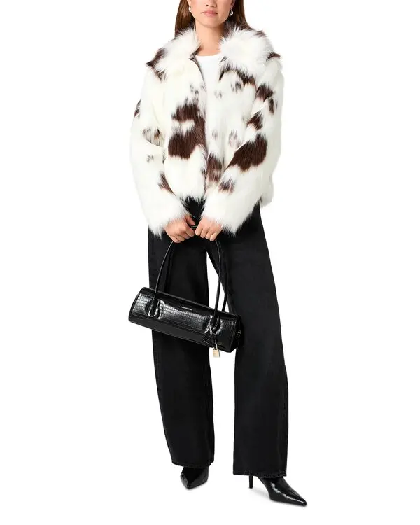 French Connection Faux Fur Collared Jacket