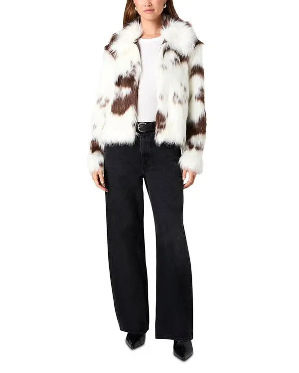 French Connection Faux Fur Collared Jacket