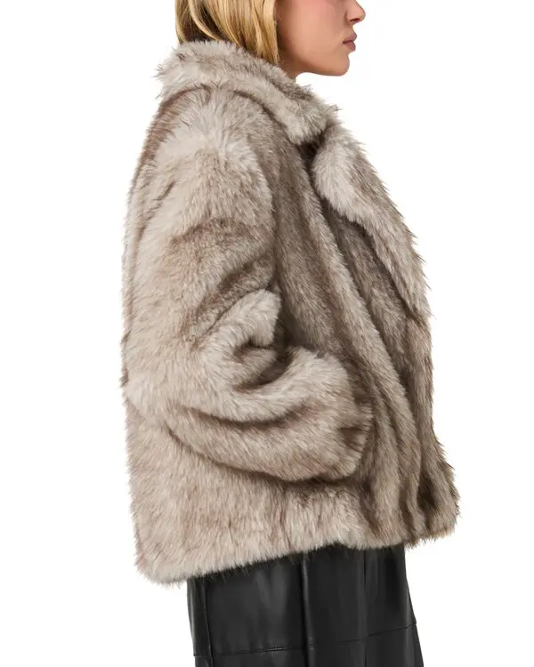 French Connection Elio Faux Fur Oversized Jacket