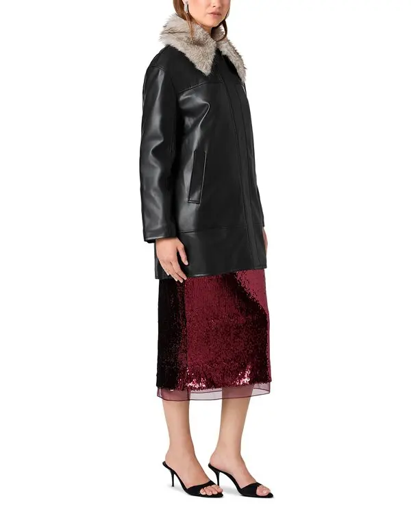 French Connection Dessa Faux Leather Coat