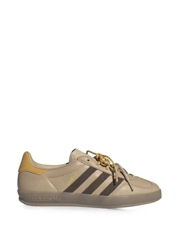 Adidas Lace-up Leather Sneaker With Translucent Gum Sole - Beige