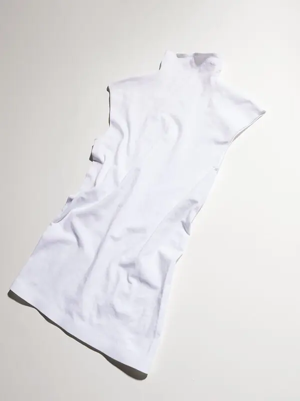 Gucci Seamless Stretch Nylon Turtleneck Sleeveless Fitted T-shirt
