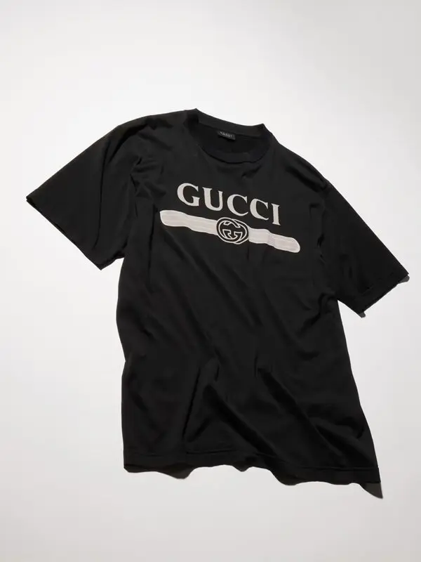 Gucci Interlocking G Web Print Crewneck Crewneck Sweater With Dropped Shoulders - Nero
