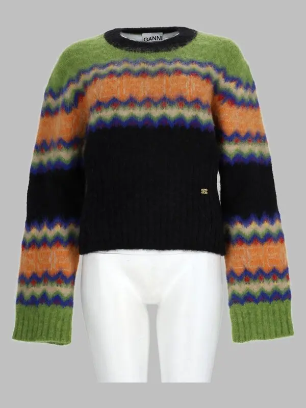 GANNI Alpaca-wool Blend Sweater For - Multicolour