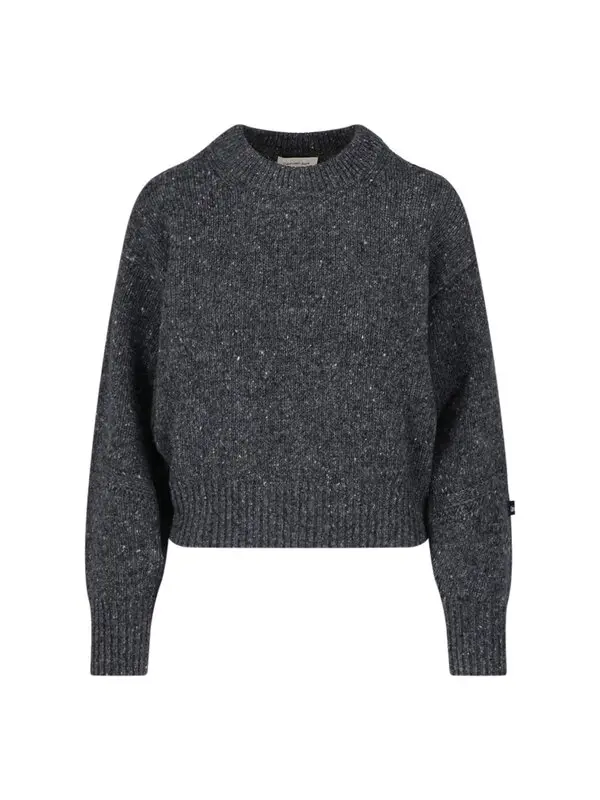 Calvin Klein Cropped Ribbed Knit Sweater