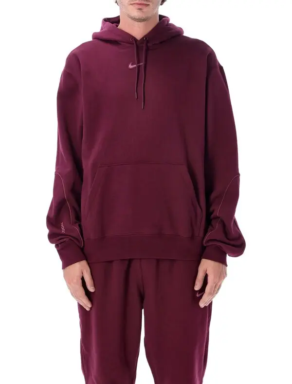 Nike Nocta Hooded Sweatshirt With Reflective Trim And Silicone Swoosh - Viola