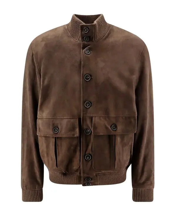 DFOUR Suede Bomber Jacket