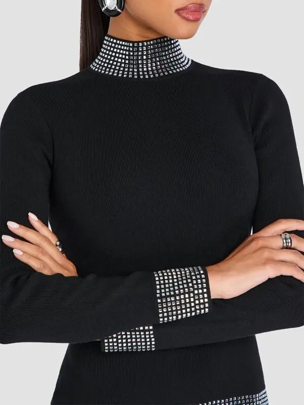 Retrofete Naema Embellished Knit Mini Dress