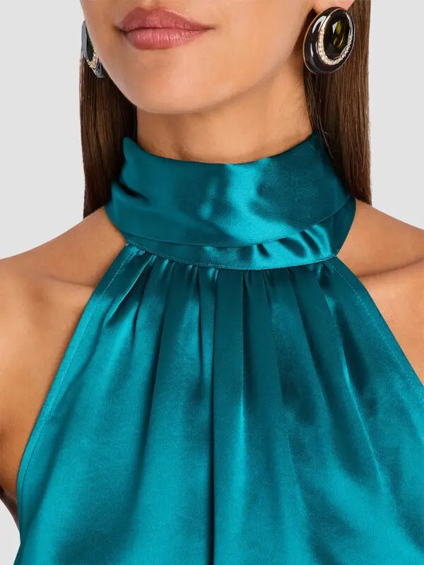 Retrofete Martina Satin Halter Top