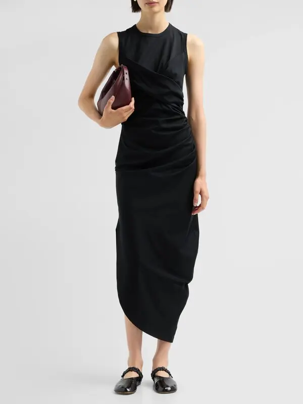 Proenza Schouler Zafira Draped Cotton Midi Dress
