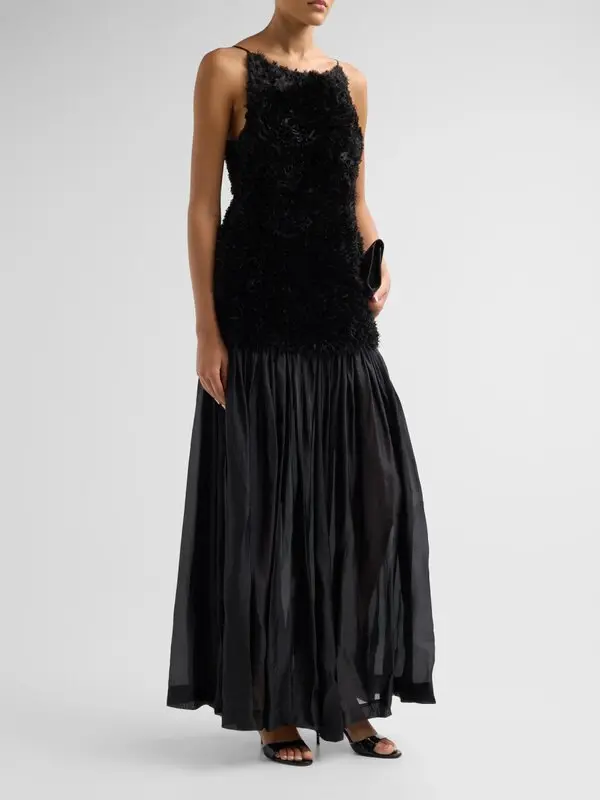 THE GARMENT Hydra Rosette Drop-waist Gown