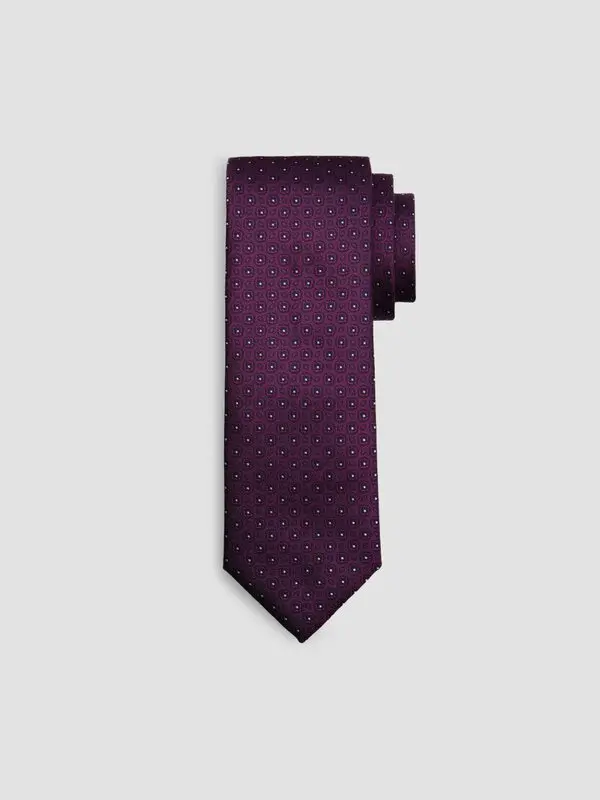 Canali Small Medallion Silk Tie