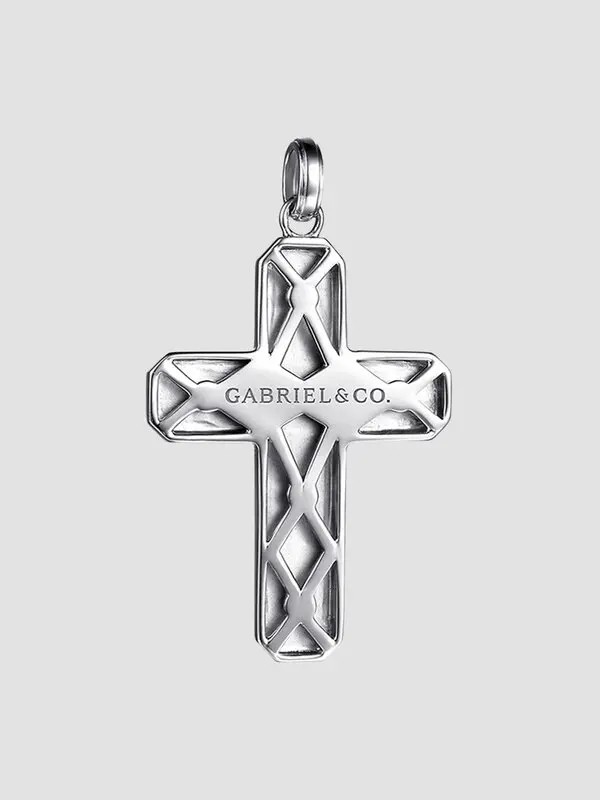 GABRIEL & CO Contemporary Sterling Cross Pendant