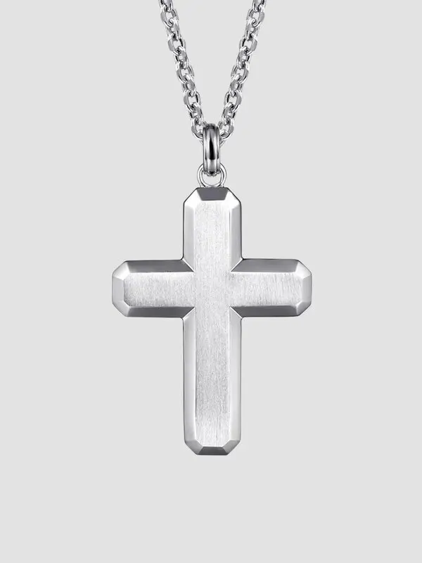 GABRIEL & CO Contemporary Sterling Cross Pendant