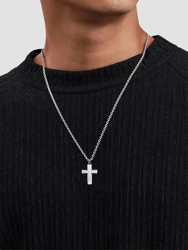 GABRIEL & CO Contemporary Sterling Cross Pendant