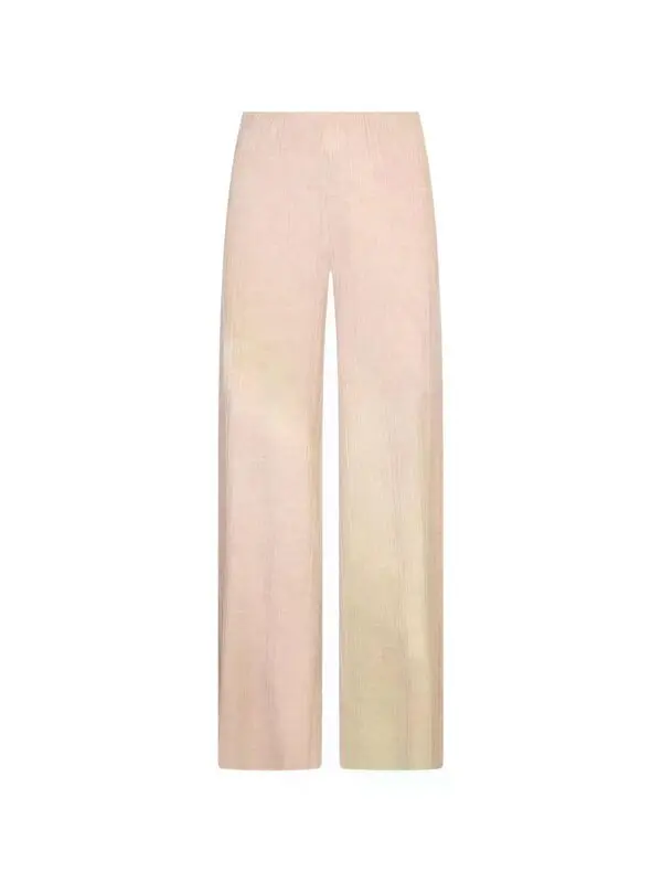 Agnona Ribbed-knit Wide-leg Trousers - Pink