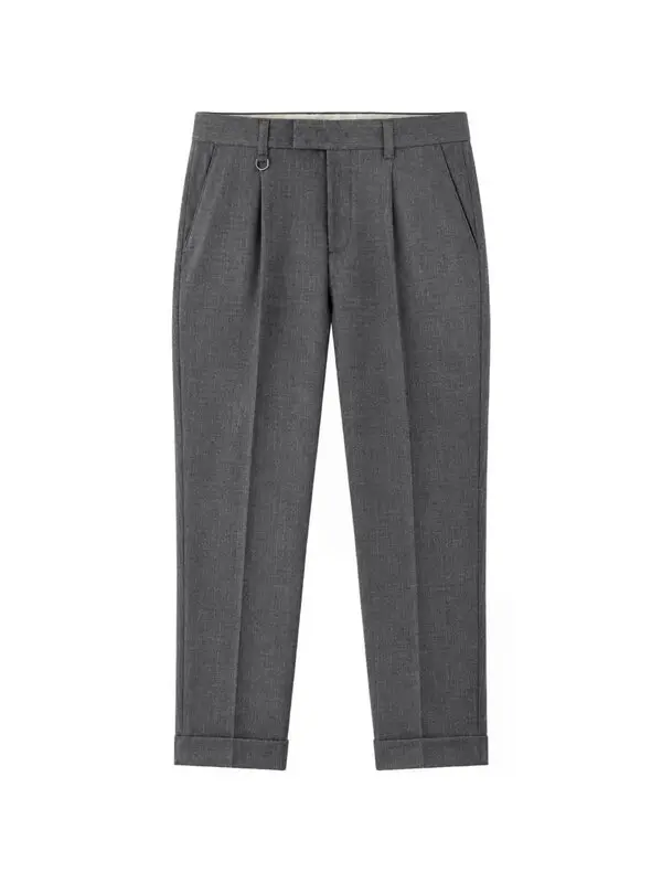 PAOLO PECORA Pleated Turn-up Trousers