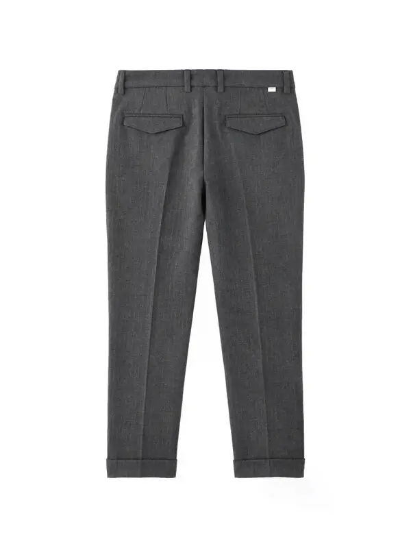 PAOLO PECORA Pleated Turn-up Trousers