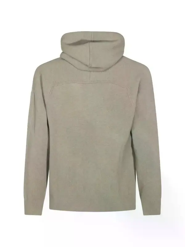 C.P. COMPANY Lambswool Lens Knitted Hooded Sweater