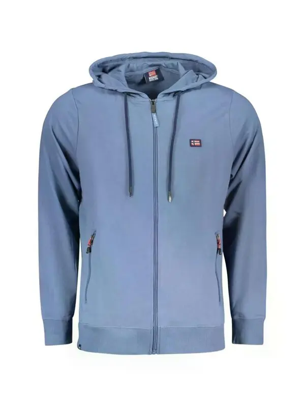 NORWEGIAN RAIN Logo-appliqué Zip-up Cotton Hoodie