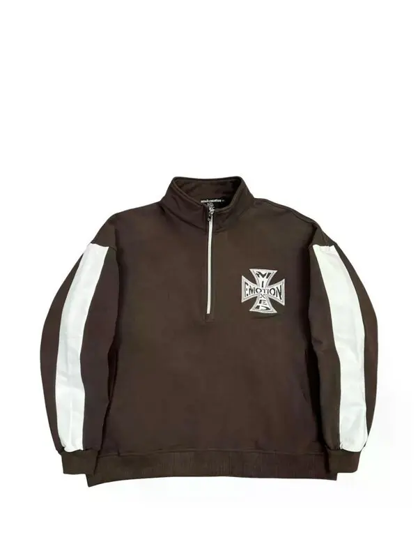 Mixed Emotion Logo-print Quarter-zip Sweater