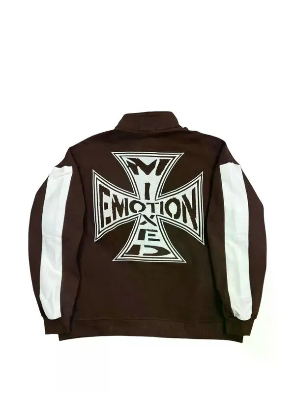 Mixed Emotion Logo-print Quarter-zip Sweater